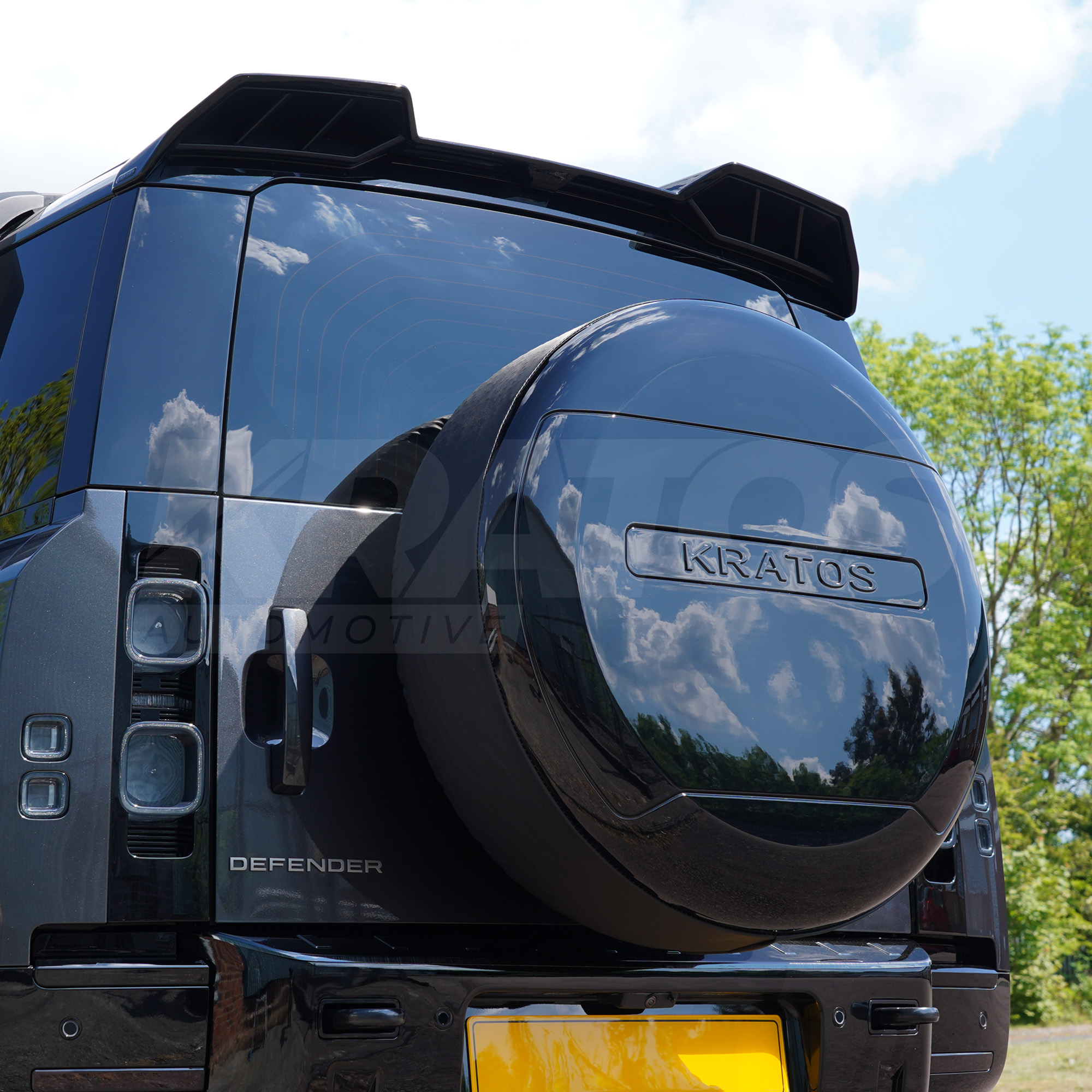 Land Rover Defender 2020> Mávros Edition Spare Wheel Cover – Gloss ...